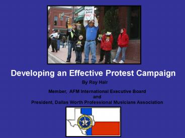 Developing an Effective Protest Campaign presentation | free to view