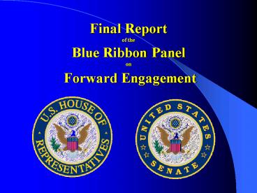 Final Report of the Blue Ribbon Panel on Forward Engagement ...