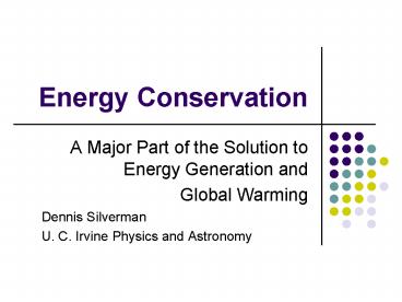 Energy Conservation presentation | free to download