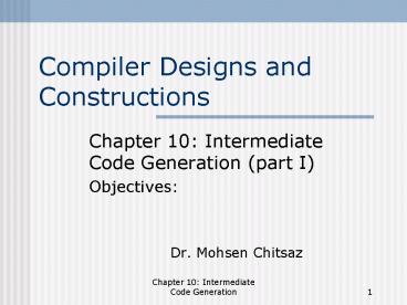 PPT – Compiler Designs and Constructions PowerPoint presentation | free ...
