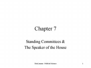 Standing Committees presentation | free to view