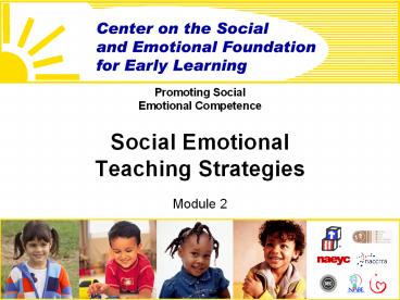 Promoting Social Emotional Competence Social Emotional Teaching ...
