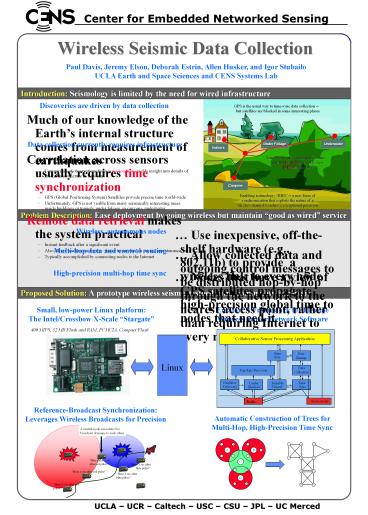 Wireless Seismic Data Collection presentation | free to view