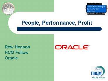 People, Performance, Profit presentation | free to view