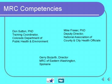 MRC Competencies presentation | free to view
