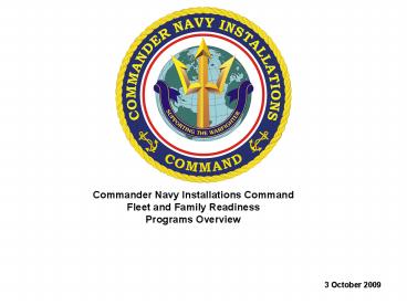 Commander Navy Installations Command presentation | free to view