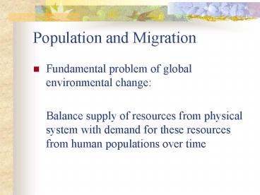 Population and Migration presentation | free to view