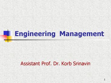PPT – Engineering Management PowerPoint presentation | free to view ...