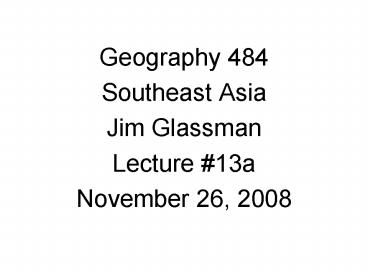 PPT – Geography 484 PowerPoint presentation | free to view - id: b19c7 ...