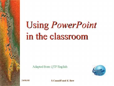 Using PowerPoint in the classroom presentation | free to view