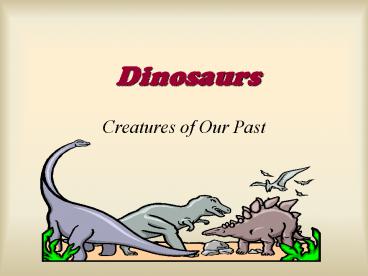 Dinosaurs presentation | free to view