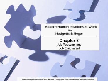Job Redesign and Job Enrichment presentation | free to view
