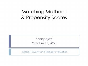 Matching Methods presentation | free to download