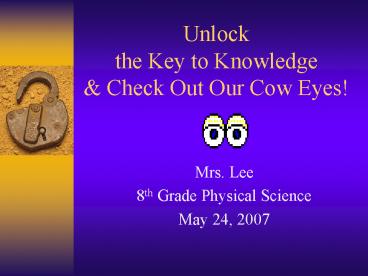 PPT – Unlock the Key to Knowledge PowerPoint presentation | free to ...