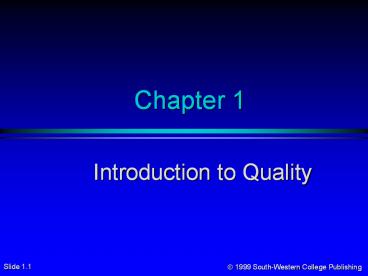Introduction to Quality presentation | free to download