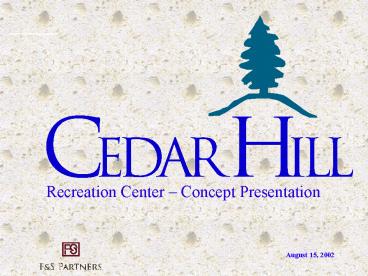 Recreation Center Concept Presentation presentation | free to view