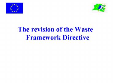 The revision of the Waste Framework Directive presentation | free to view