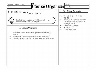 PPT – 7th Grade Health PowerPoint presentation | free to view - id ...