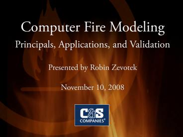 COMPUTER FIRE MODELING presentation | free to view
