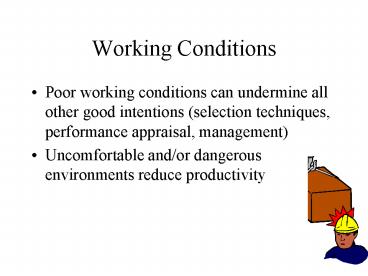 Working Conditions presentation | free to view