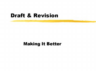 PPT – Draft PowerPoint presentation | free to view - id: b5b7e-ODM4O