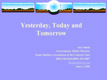 PPT – Yesterday, Today and Tomorrow PowerPoint presentation | free to ...
