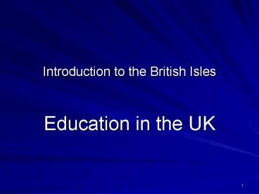 PPT – Introduction to the British Isles PowerPoint presentation | free ...