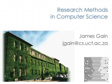 Research Methods in Computer Science presentation | free to view