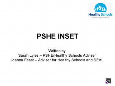 PSHE INSET presentation | free to view