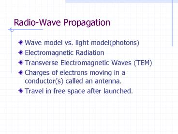 PPT – RadioWave Propagation PowerPoint presentation | free to view - id ...