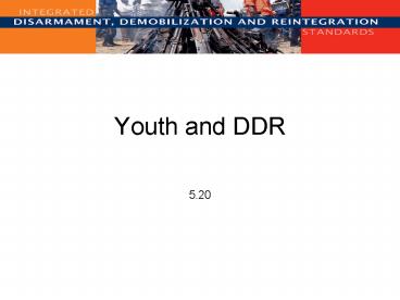 Youth and DDR presentation | free to view