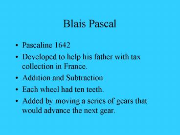 PPT – Blais Pascal PowerPoint presentation | free to view - id: b982f-ZDc1Z