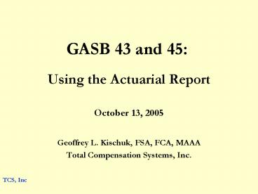 PPT – GASB 43 and 45: PowerPoint presentation | free to view - id ...