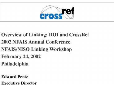 Overview of Linking: DOI and CrossRef presentation | free to download