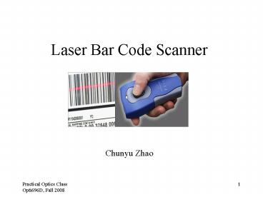 Laser Bar Code Scanner presentation | free to view