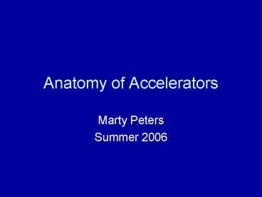 Anatomy of Accelerators presentation | free to download