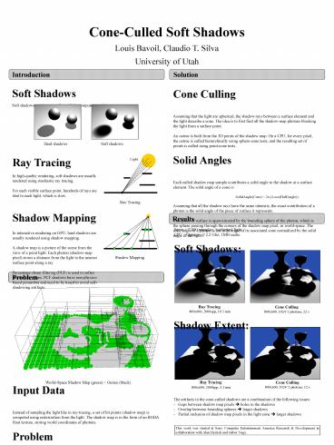 PPT – ConeCulled Soft Shadows PowerPoint presentation | free to view ...
