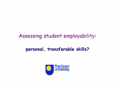 PPT – personal, transferable skills PowerPoint presentation | free to ...