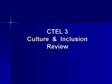 CTEL 3 presentation | free to view