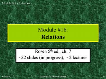 PPT – Module PowerPoint presentation | free to view - id: bf133-OGQwN