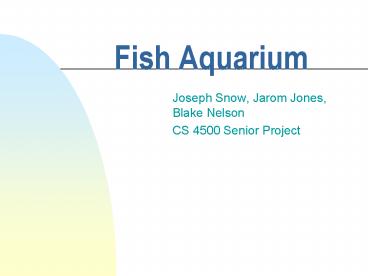 Fish Aquarium presentation | free to view