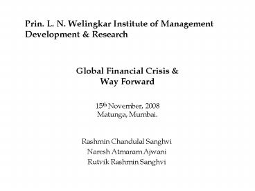 PPT – Global Financial Crisis PowerPoint presentation | free to view ...