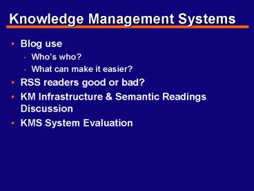PPT – Knowledge Management Systems PowerPoint presentation | free to ...