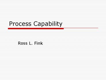 Process Capability presentation | free to download