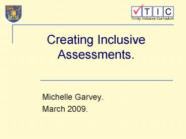 Creating Inclusive Assessments' presentation | free to view