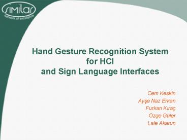 Hand Gesture Recognition System for HCI and Sign Language Interfaces ...