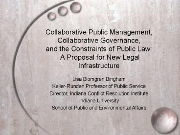 Collaborative Public Management, Collaborative Governance, and the ...