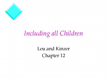 PPT – Including all Children PowerPoint presentation | free to view ...