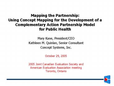 Mapping the Partnership: Using Concept Mapping for the Development of a ...