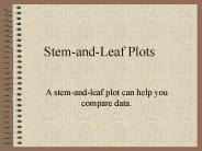 PPT – Stem-and-Leaf Plots PowerPoint presentation | free to view - id ...